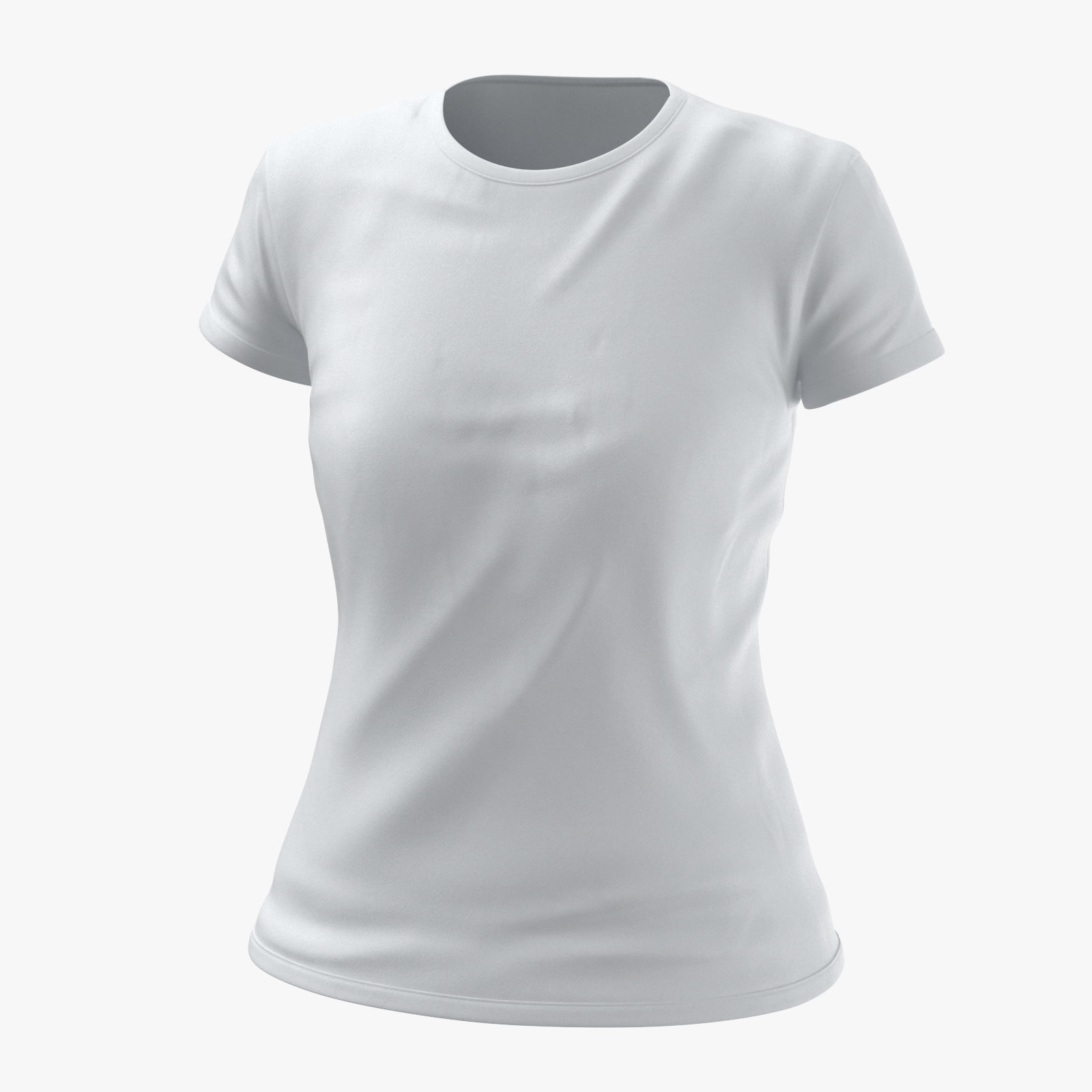 Female crew neck worn 3D model - TurboSquid 1194327