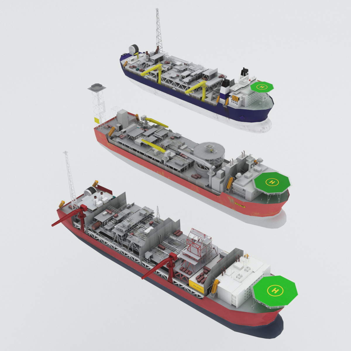 3D model fpso platform pack - TurboSquid 1194653