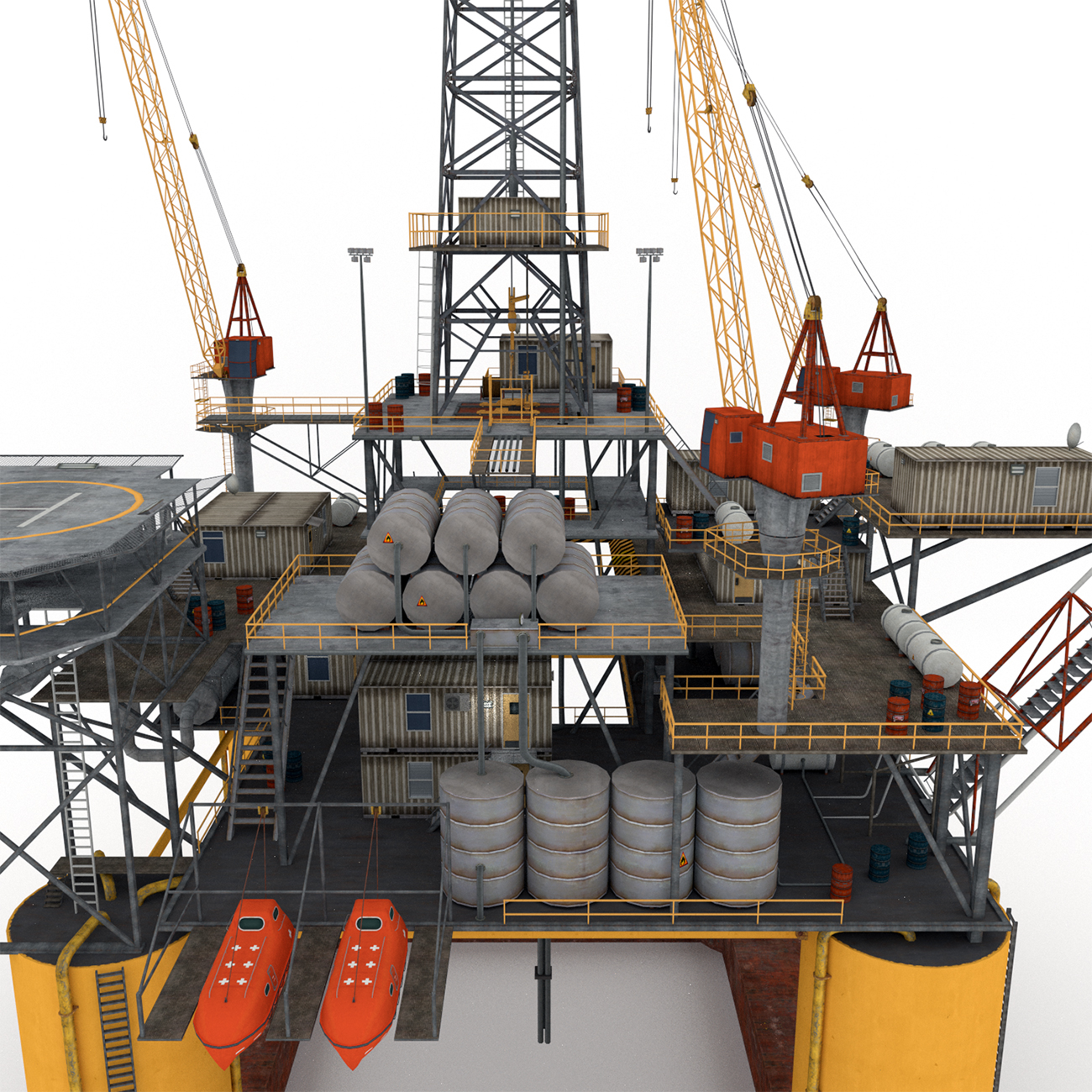 Oil rig model - TurboSquid 1194717