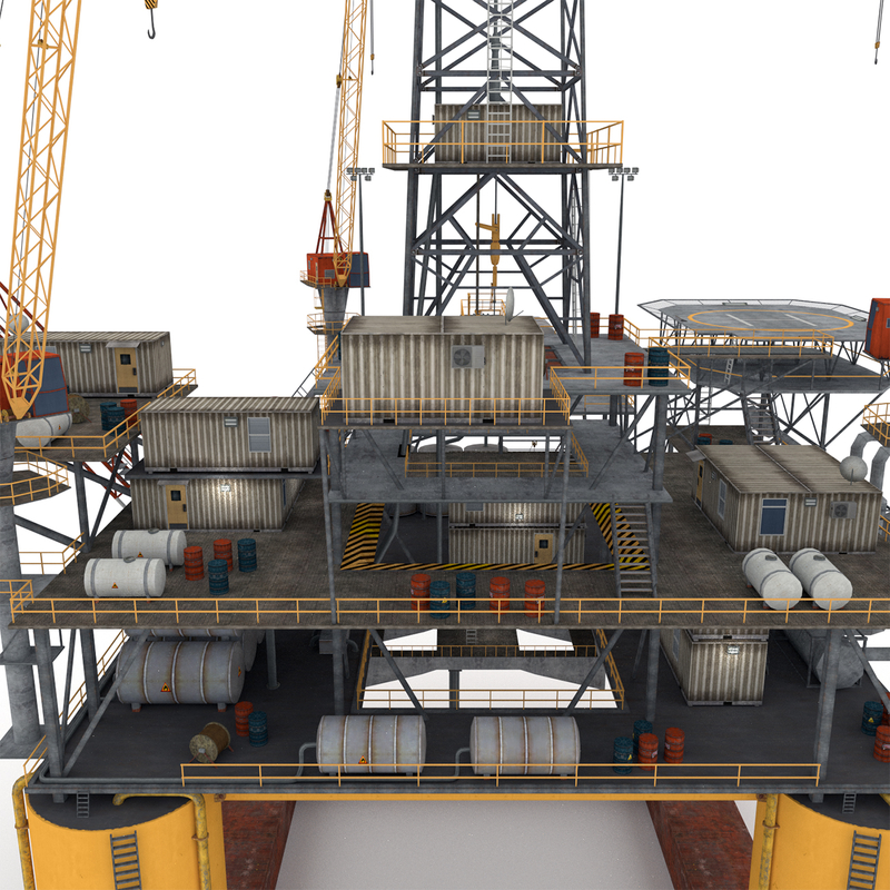 Oil rig model - TurboSquid 1194717