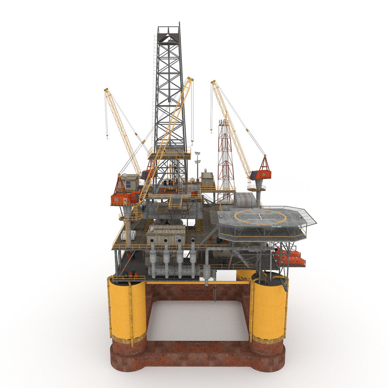 Oil rig model - TurboSquid 1194717