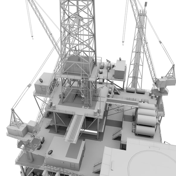 Oil rig model - TurboSquid 1194717