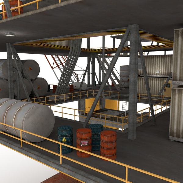 Oil rig model - TurboSquid 1194717