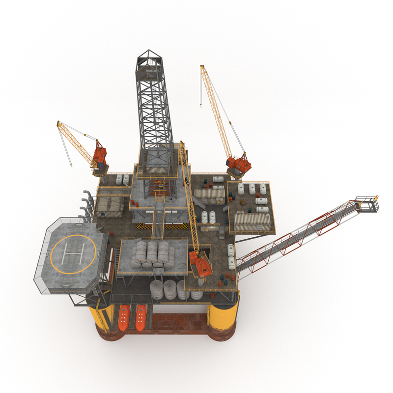 Oil rig model - TurboSquid 1194717