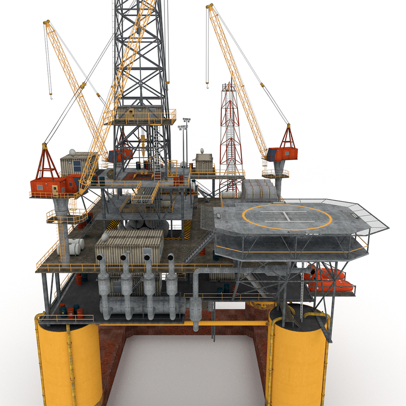 Oil rig model - TurboSquid 1194717