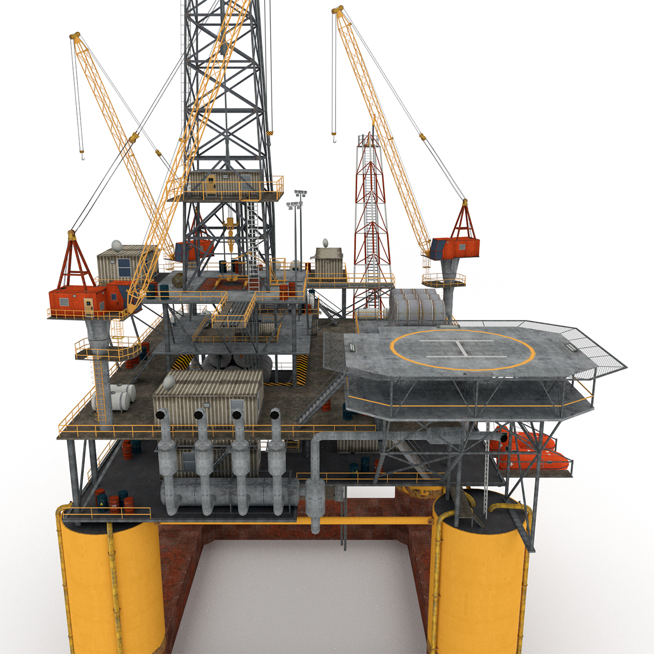 Oil rig model - TurboSquid 1194717