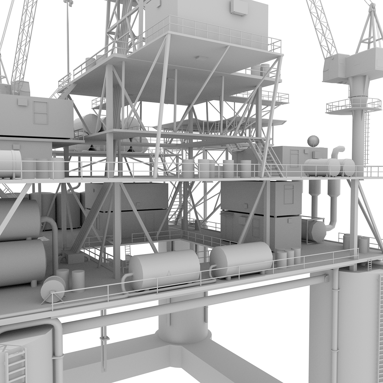 Oil rig model - TurboSquid 1194717