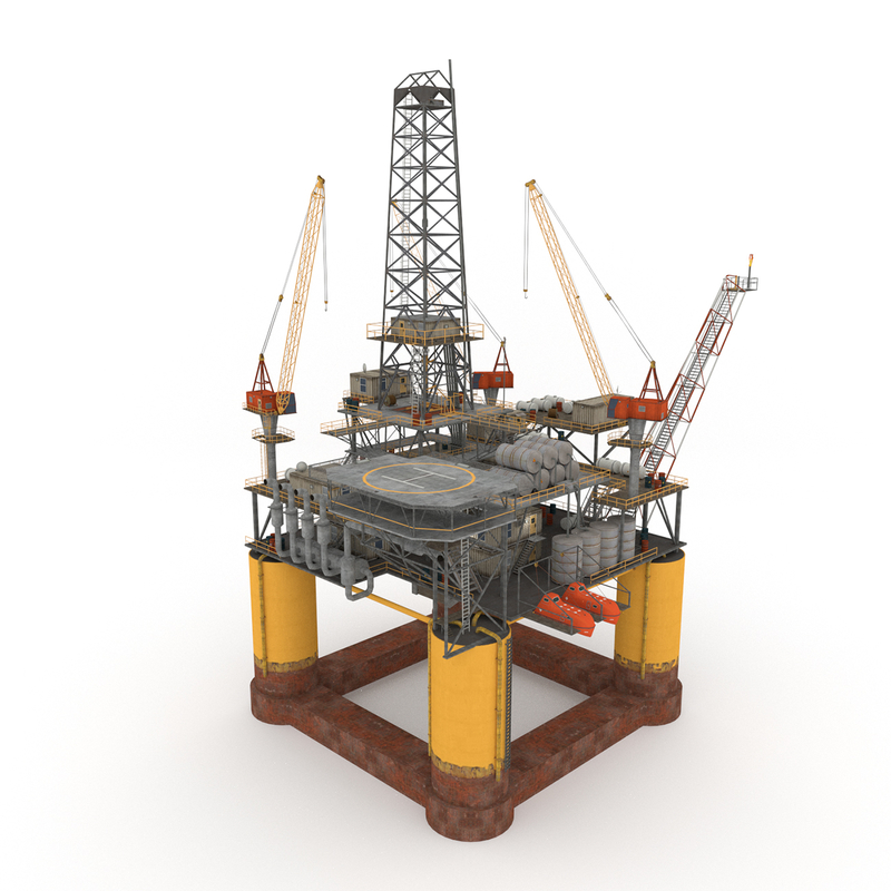 Oil rig model - TurboSquid 1194717