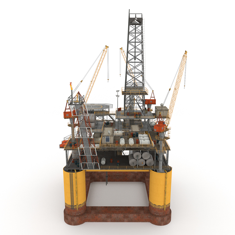 Oil rig model - TurboSquid 1194717