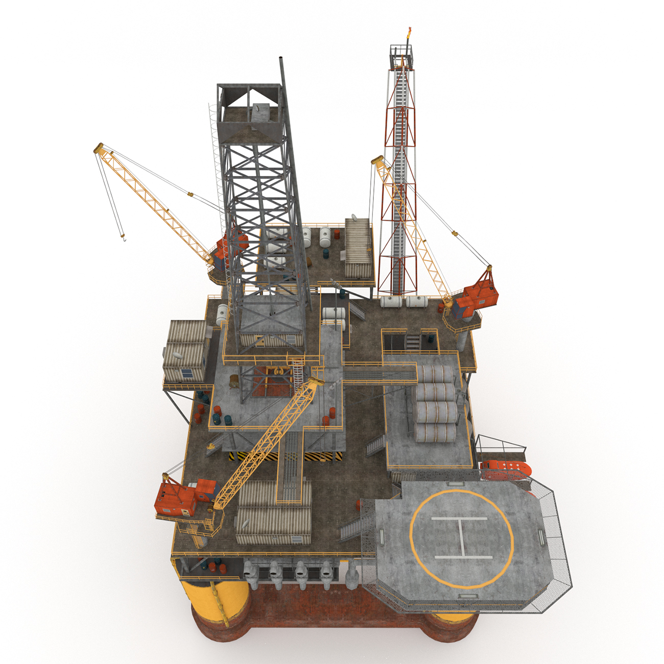 Oil rig model - TurboSquid 1194717