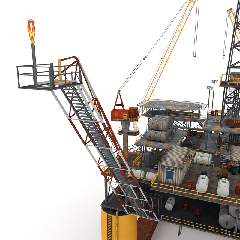 Oil rig model - TurboSquid 1194717