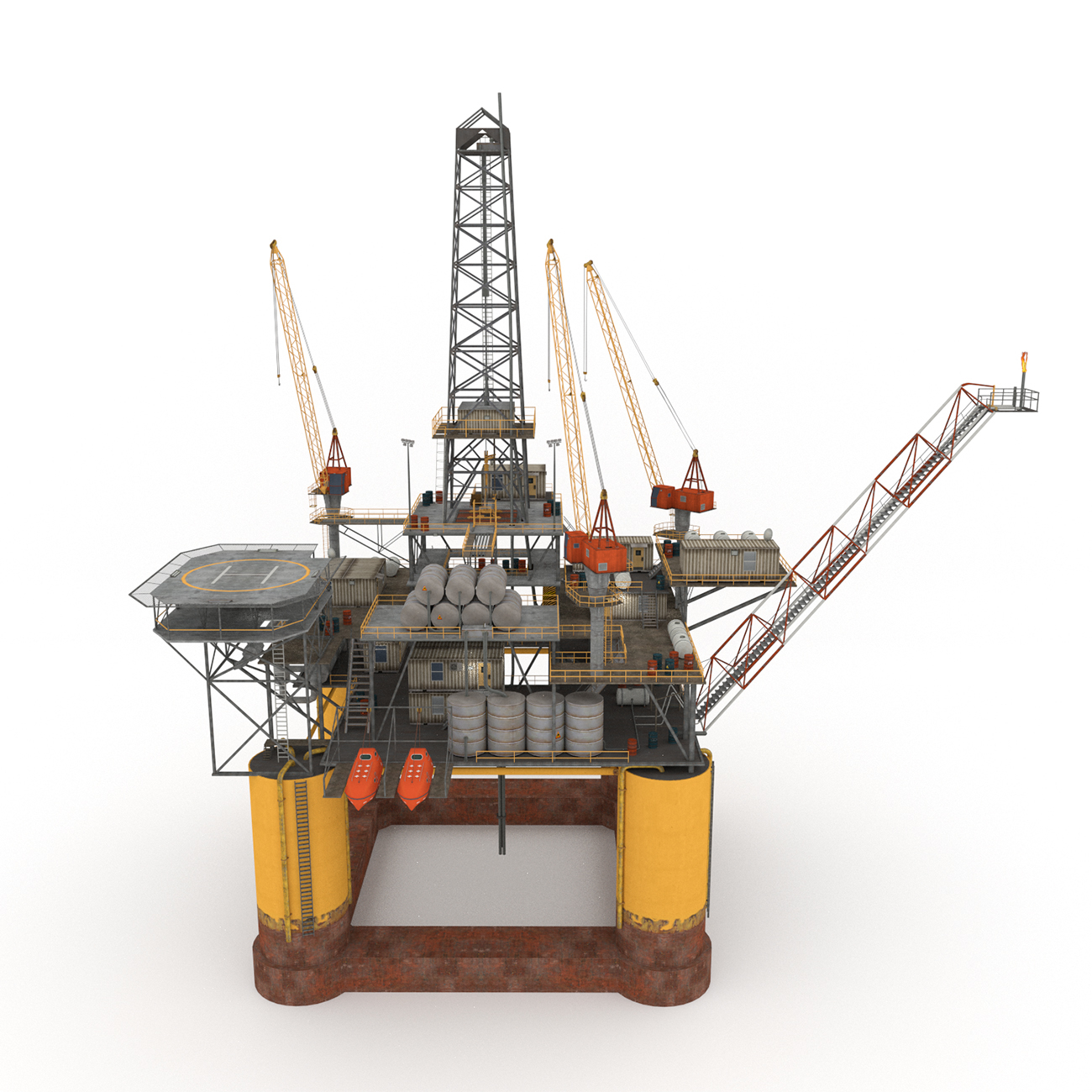 Oil rig model - TurboSquid 1194717