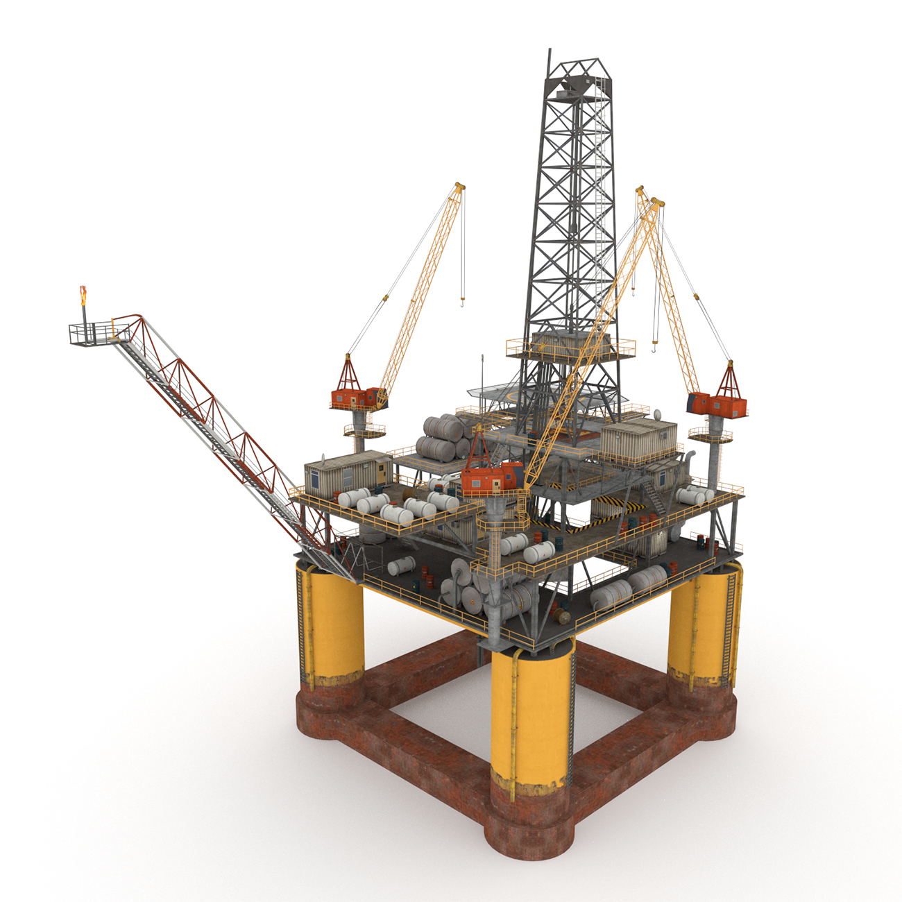 Oil rig model - TurboSquid 1194717