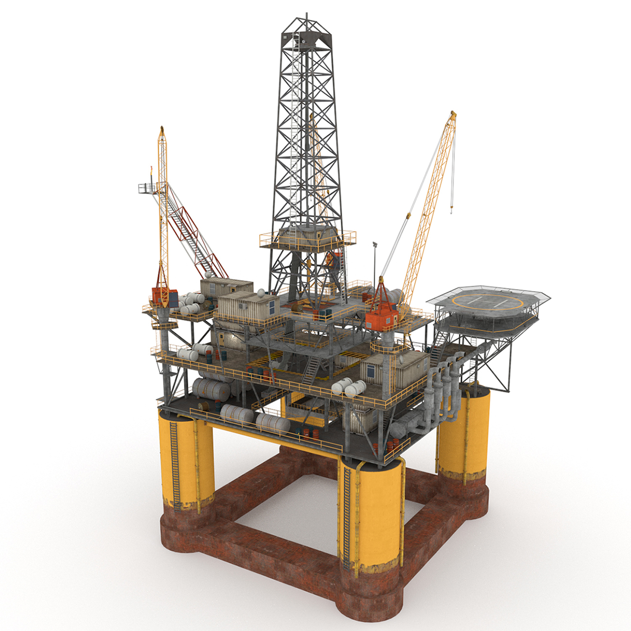 Oil rig model - TurboSquid 1194717