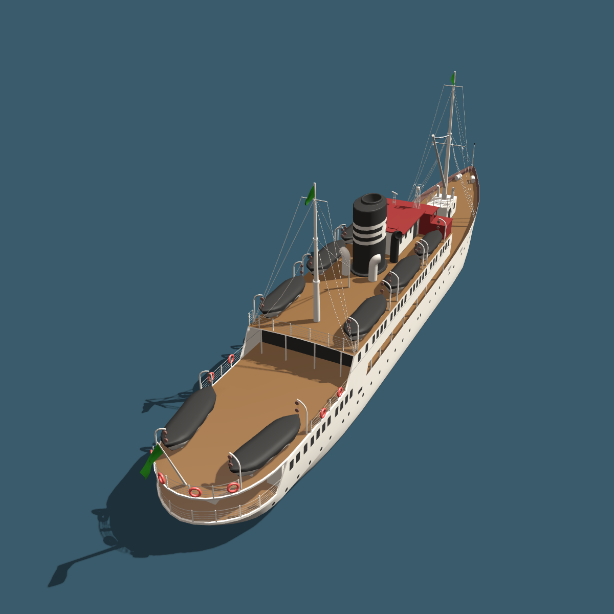 3D model vintage ferry boat - TurboSquid 1194863