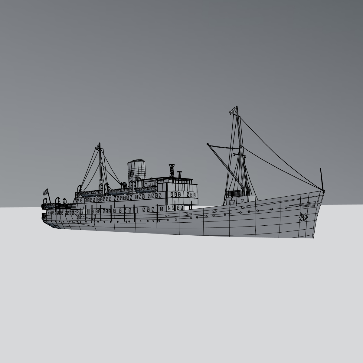 3D model vintage ferry boat - TurboSquid 1194863