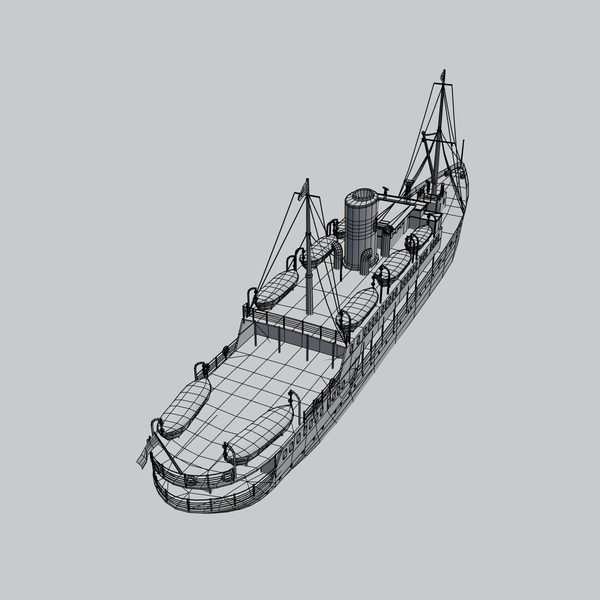 3D model vintage ferry boat - TurboSquid 1194863