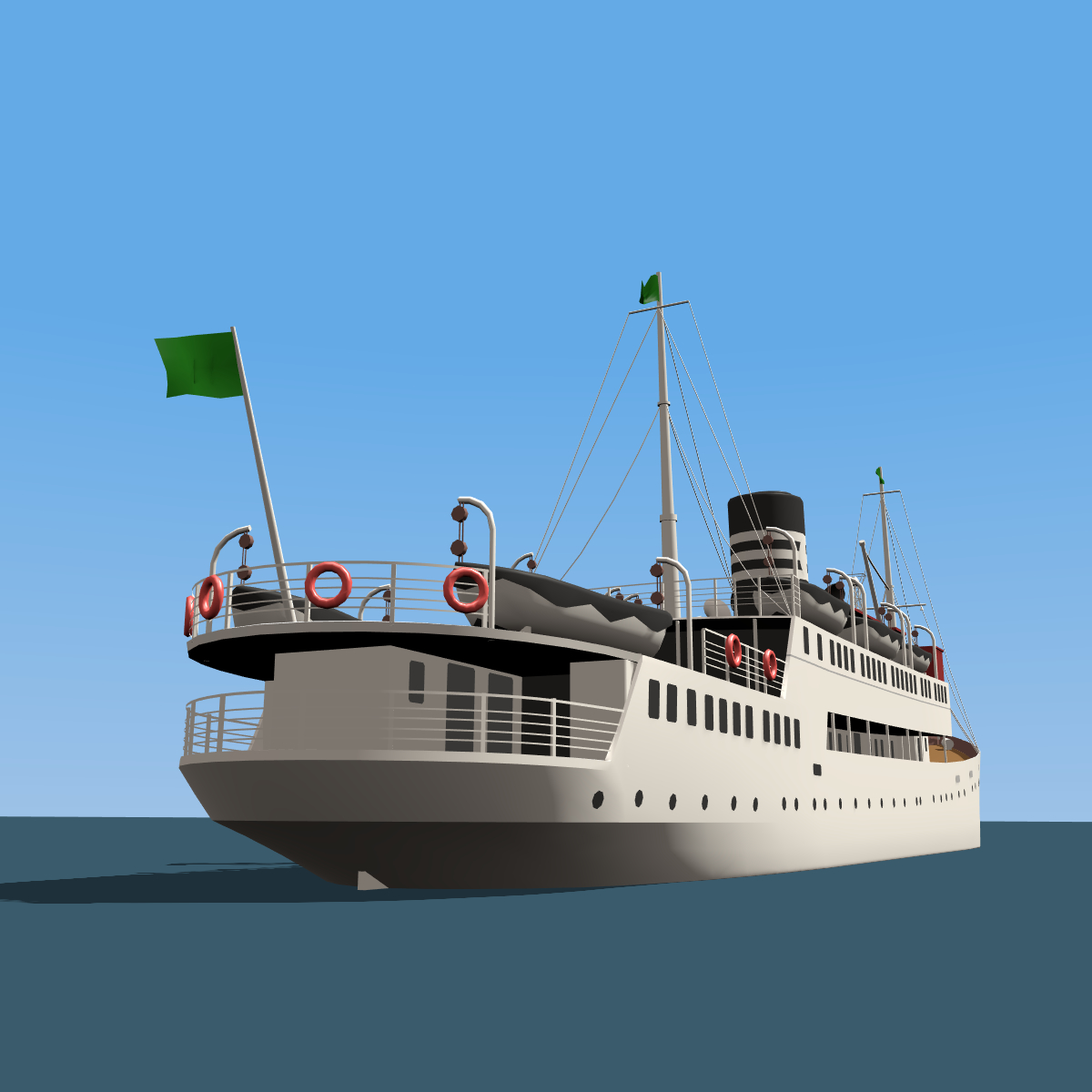 3D model vintage ferry boat - TurboSquid 1194863