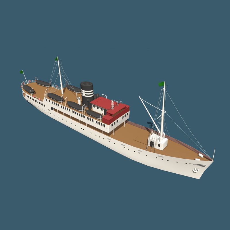 3D model vintage ferry boat - TurboSquid 1194863