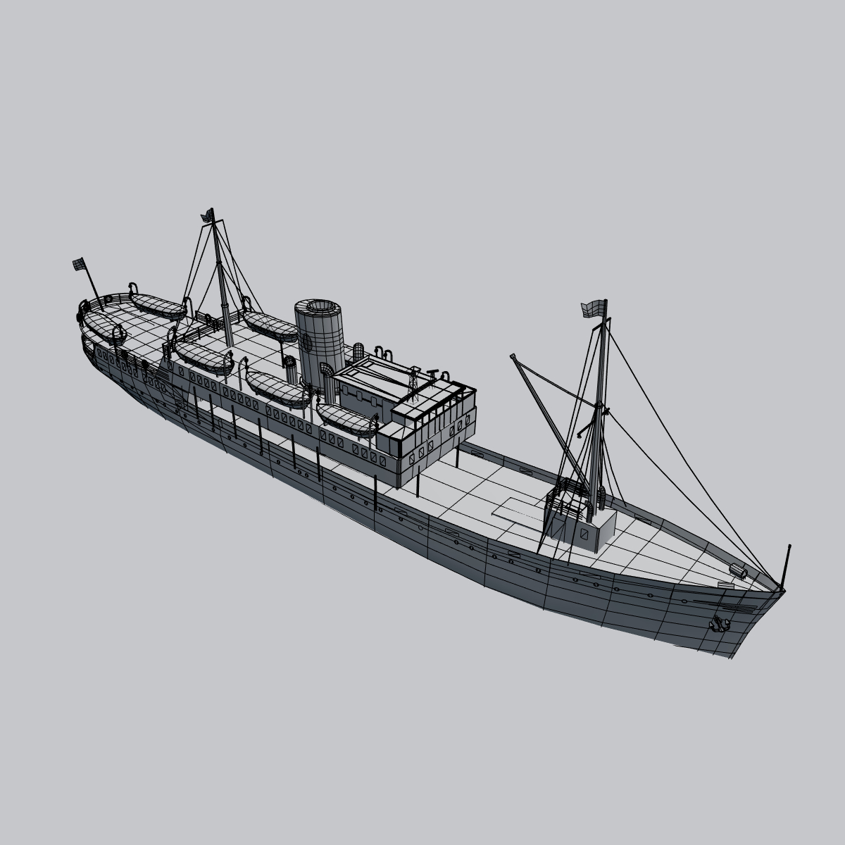 3D model vintage ferry boat - TurboSquid 1194863