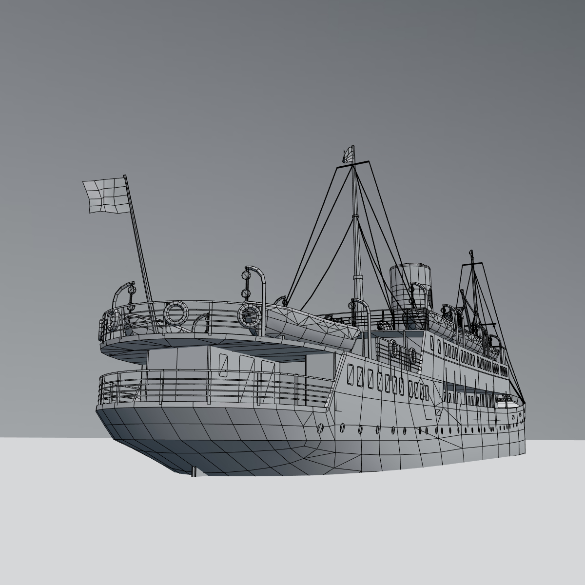 3D model vintage ferry boat - TurboSquid 1194863