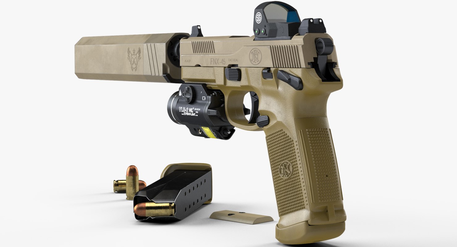 Fn fnx-45 tactical sight 3D - TurboSquid 1194970