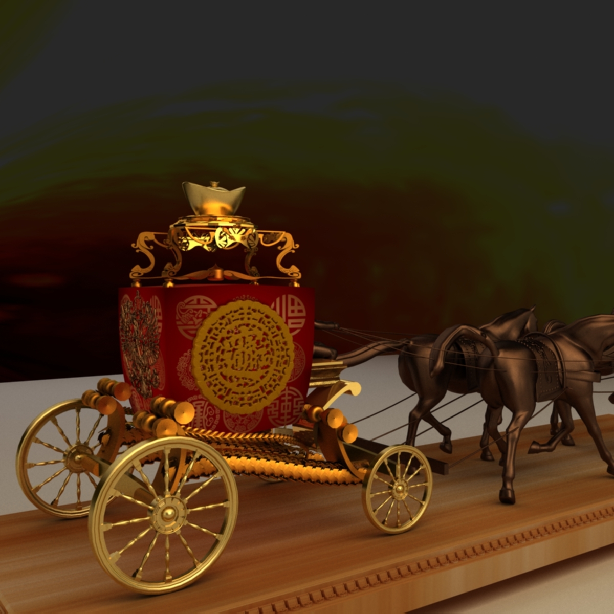 Chinese carriage 3D model - TurboSquid 1194978