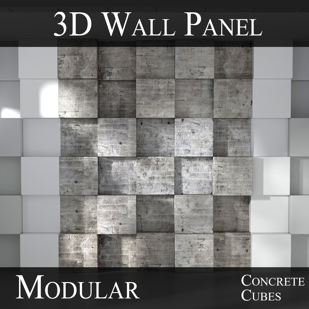 3D modular feature wall panels model - TurboSquid 1194990