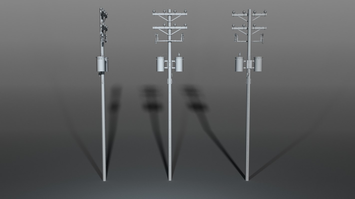 Power pole 3D model - TurboSquid 1195118