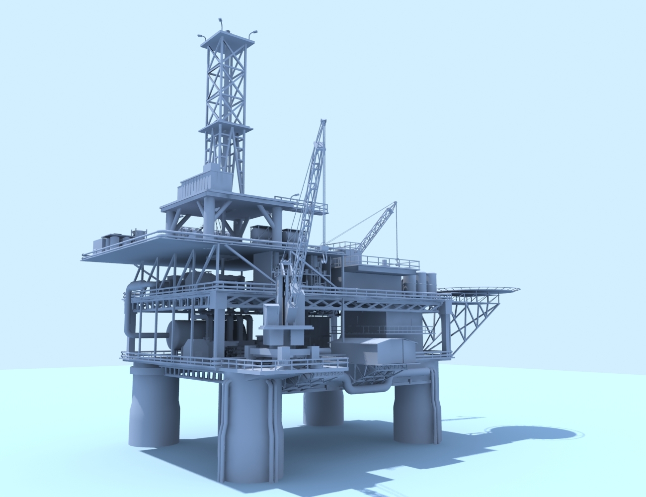 Oil platform 3D model - TurboSquid 1195342