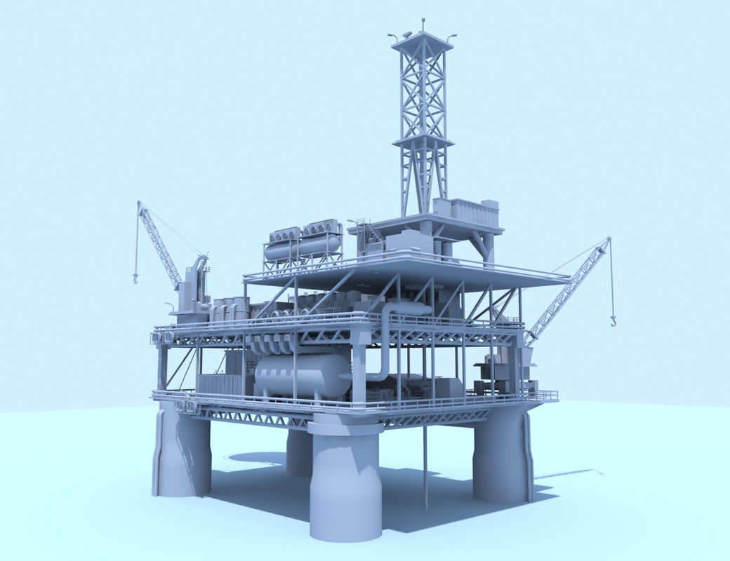 Oil platform 3D model - TurboSquid 1195342