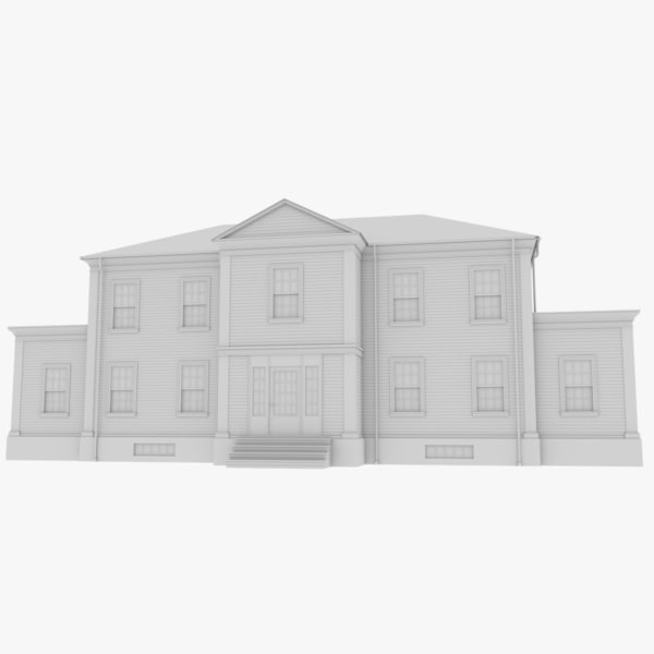 Colonial House 3D Models for Download | TurboSquid