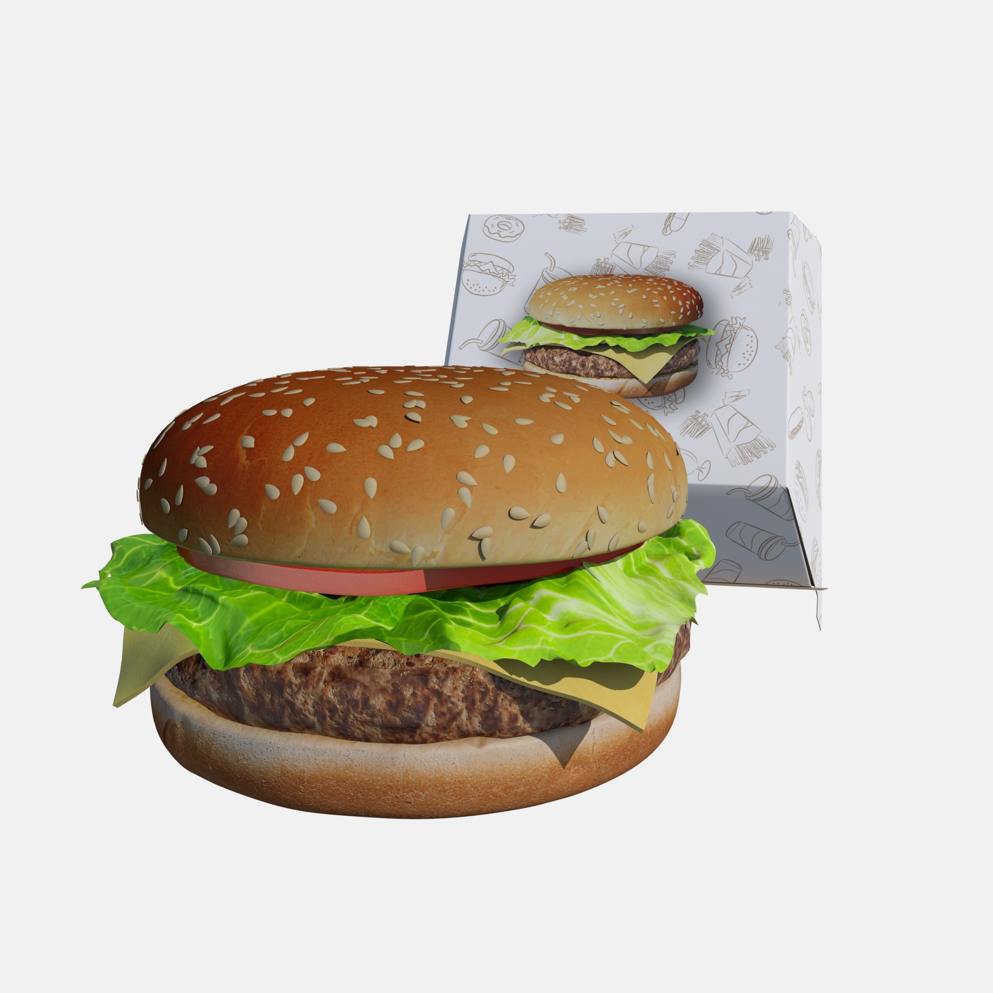 Burger 3D model - TurboSquid 1195625