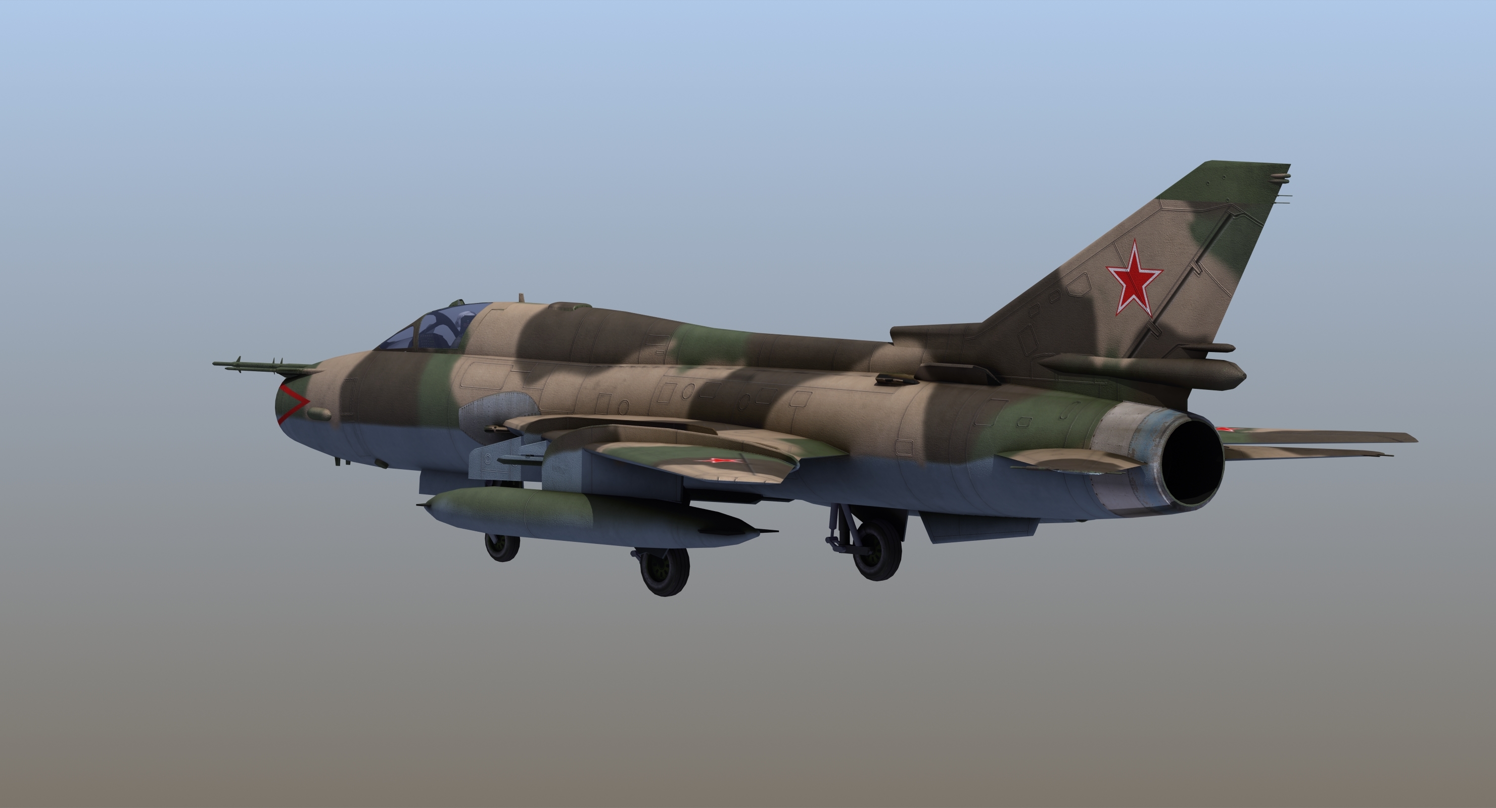 3D su-22 fitter strike aircraft model - TurboSquid 1195640