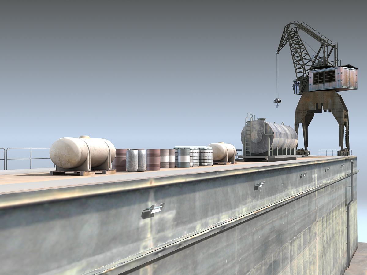 3D dry dock model - TurboSquid 1195646
