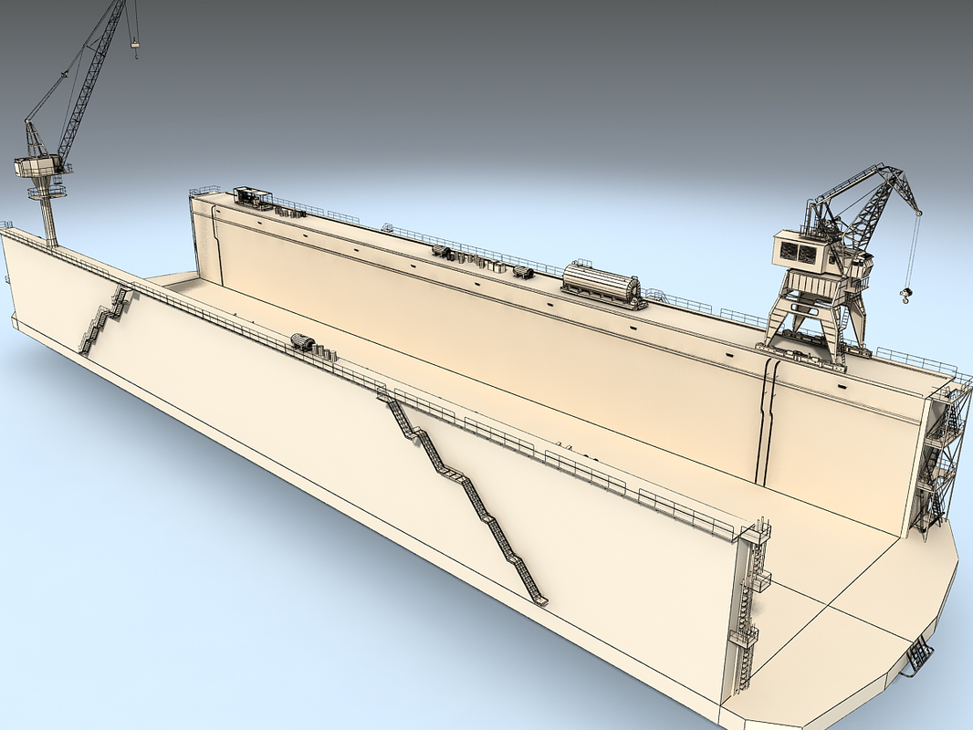 3D dry dock model - TurboSquid 1195646