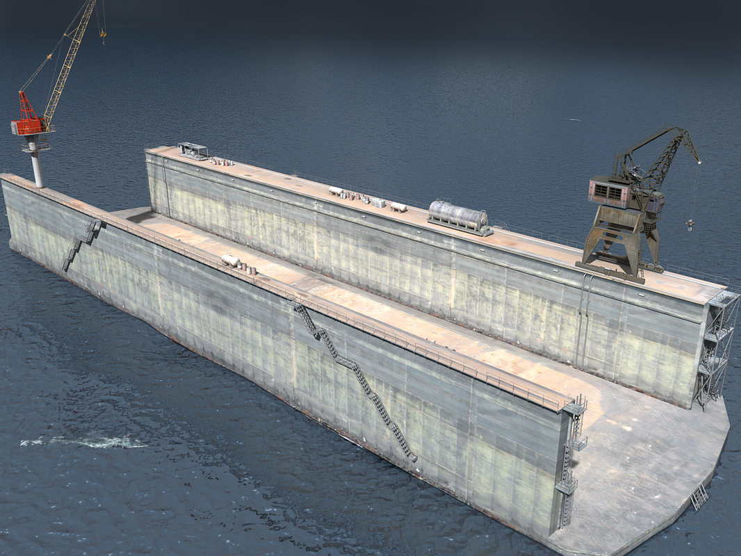3D dry dock model - TurboSquid 1195646