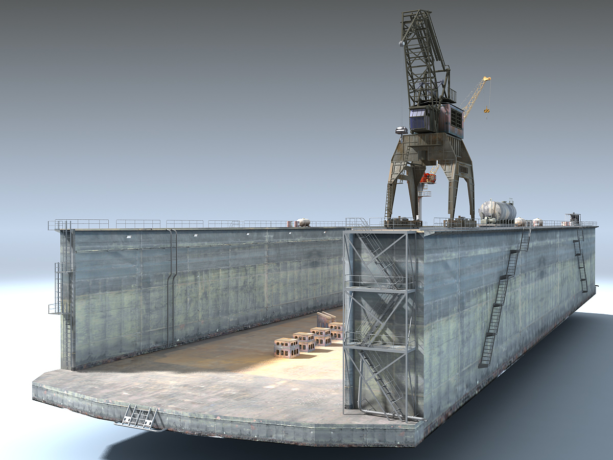 3D dry dock model - TurboSquid 1195646