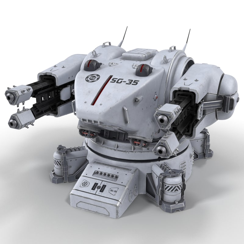 3D turret science fiction - TurboSquid 1195750