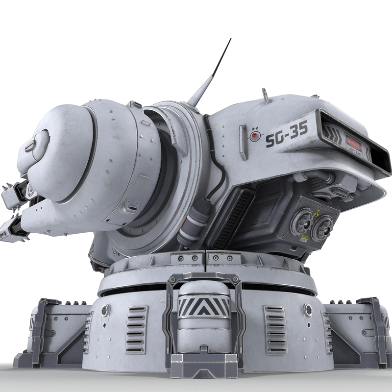 3D turret science fiction - TurboSquid 1195750