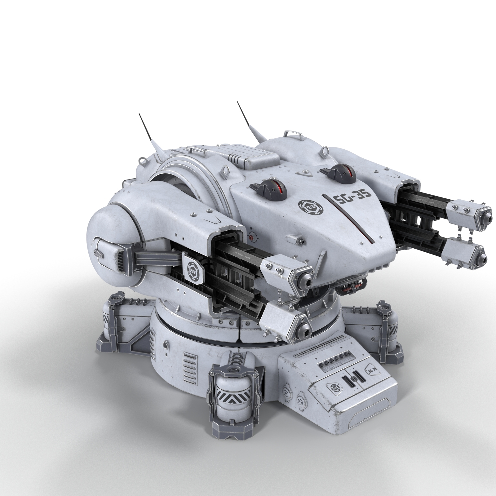 3D turret science fiction - TurboSquid 1195750