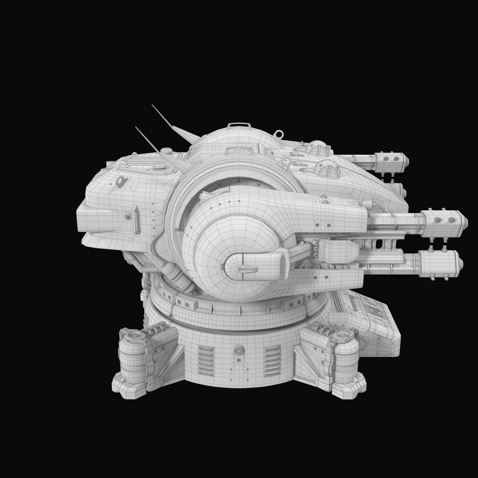 3D turret science fiction - TurboSquid 1195750