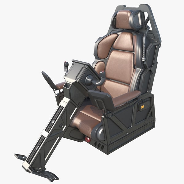 3D science fiction pilot seat model - TurboSquid 1290635