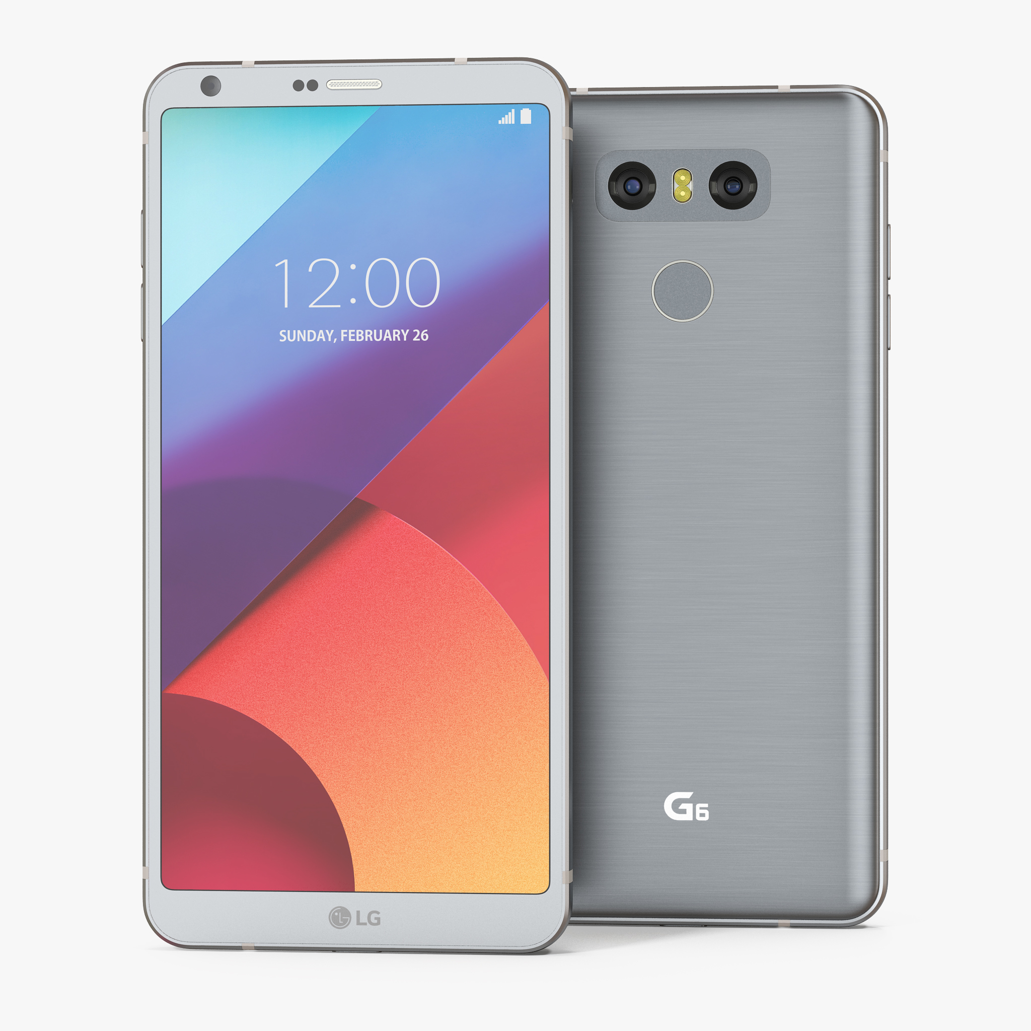Lg g6 ice platinum 3D model - TurboSquid 1195888