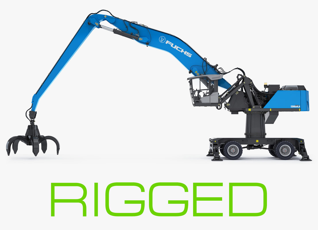 3D fuchs mhl360 rigged pylon-mounted - TurboSquid 1196000