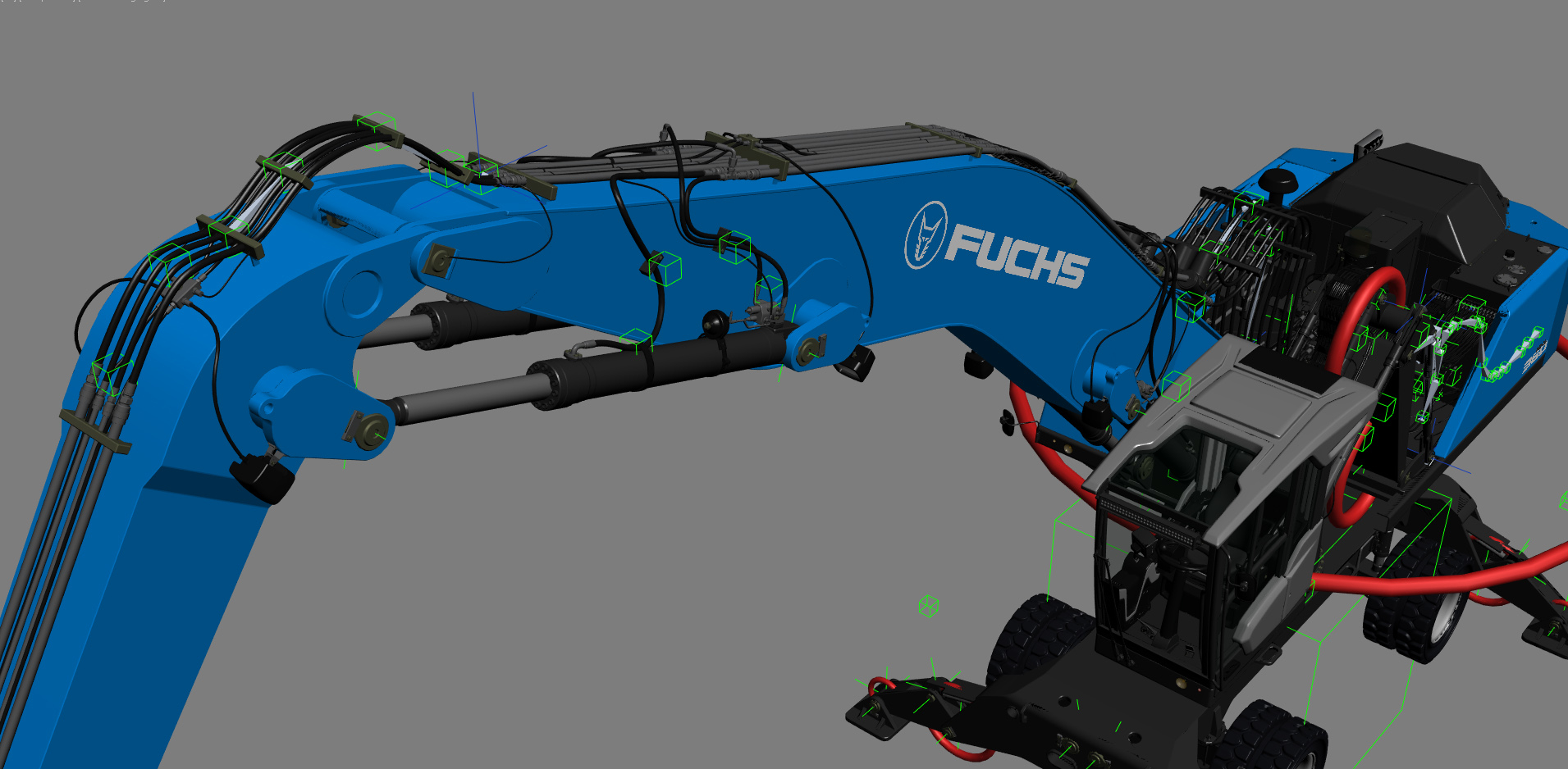 3D fuchs mhl360 rigged pylon-mounted - TurboSquid 1196000