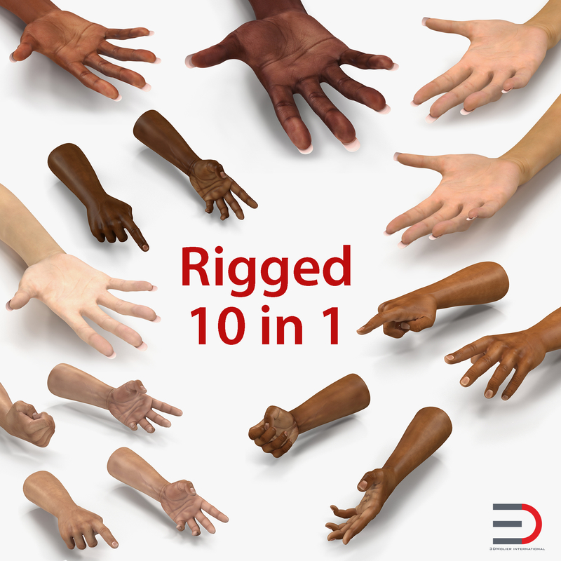 3D hands rigged - TurboSquid 1196053