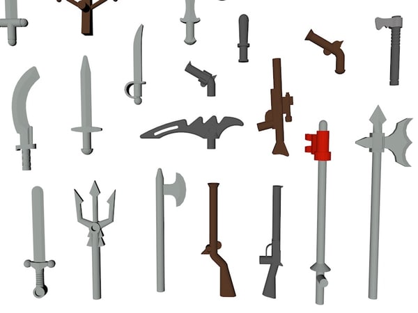 Lego weapon 3D model - TurboSquid 1196075