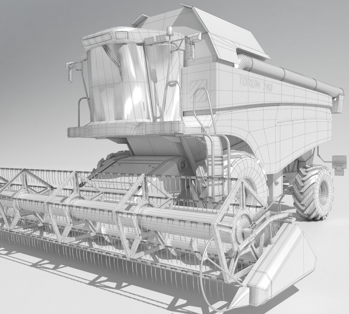 Combine harvester 3D model - TurboSquid 1196203