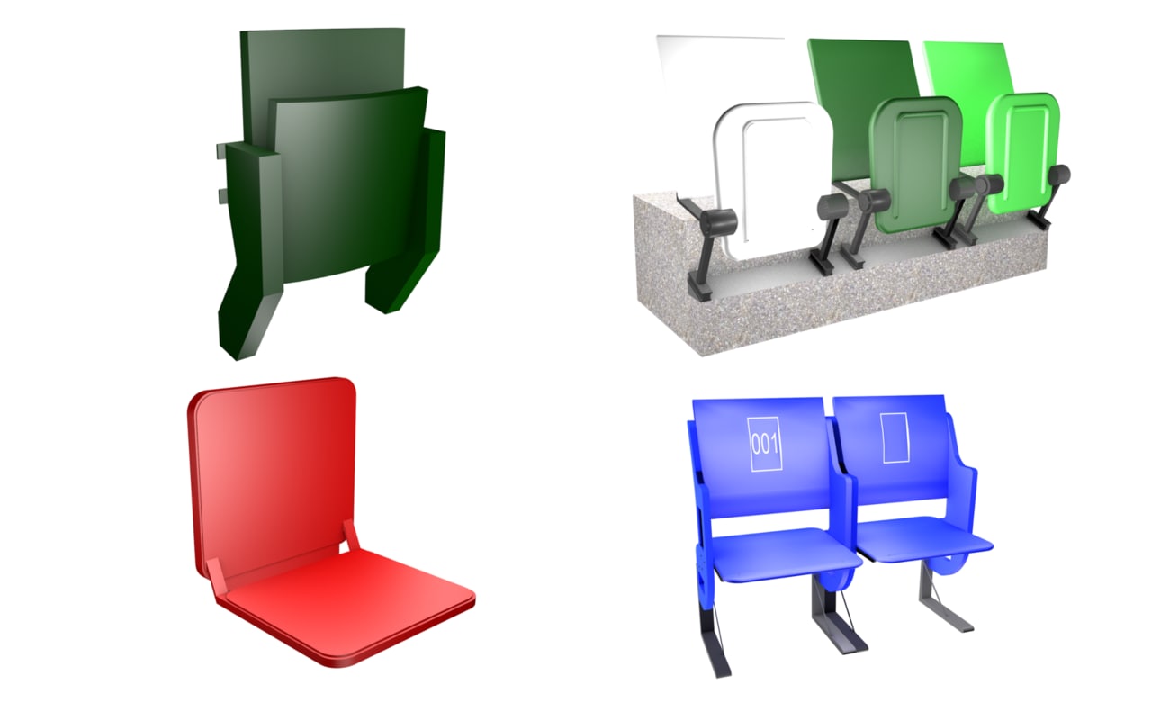 Stadium seats 3D model - TurboSquid 1196415